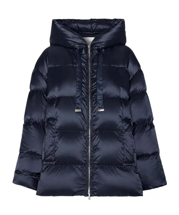 Max Mara Short Roomy Puffer Jacket In Water-repellent Plain-weave Fabric