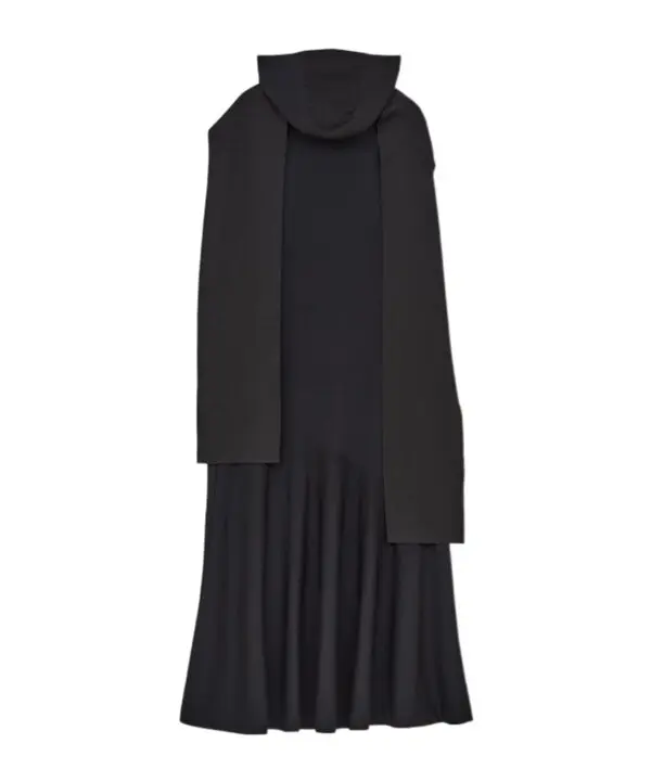 JIL SANDER Fine Knit Wool Blend Midi Dress