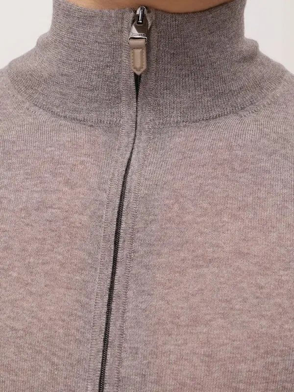 Canali Zip High Neck Knitwear