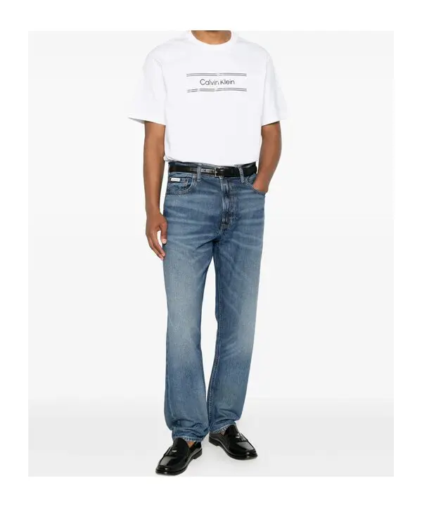 Calvin Klein Faded Straight-leg Jeans