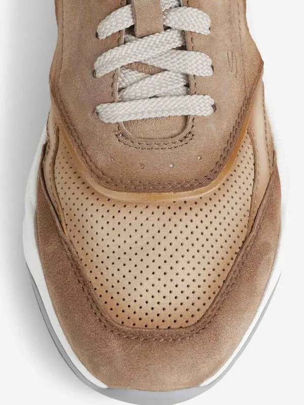 Santoni Innova Perforated Lace-up Sneakers