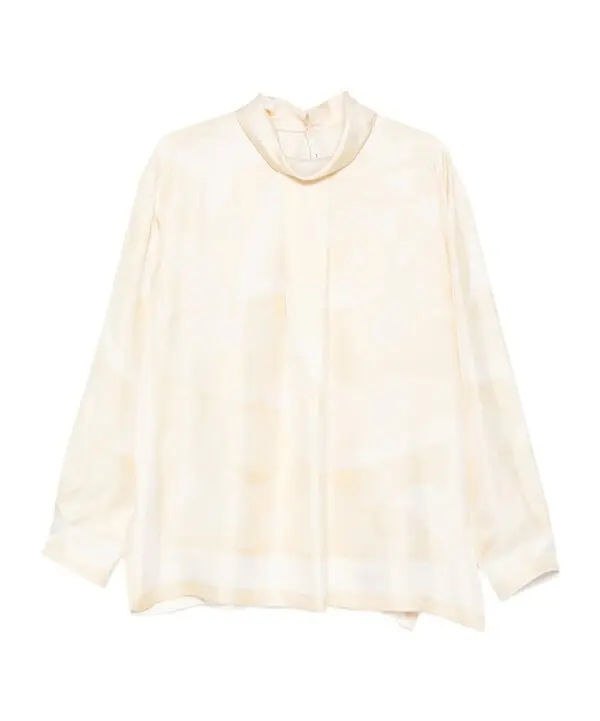 Carven Printed High-neck Top