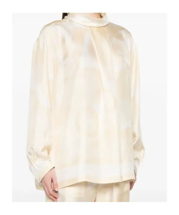 Carven Printed High-neck Top