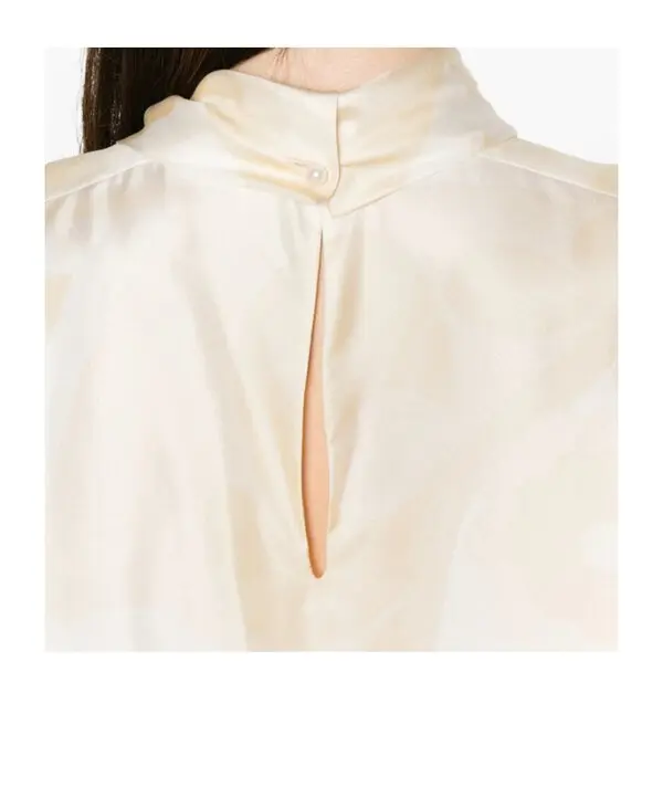 Carven Printed High-neck Top