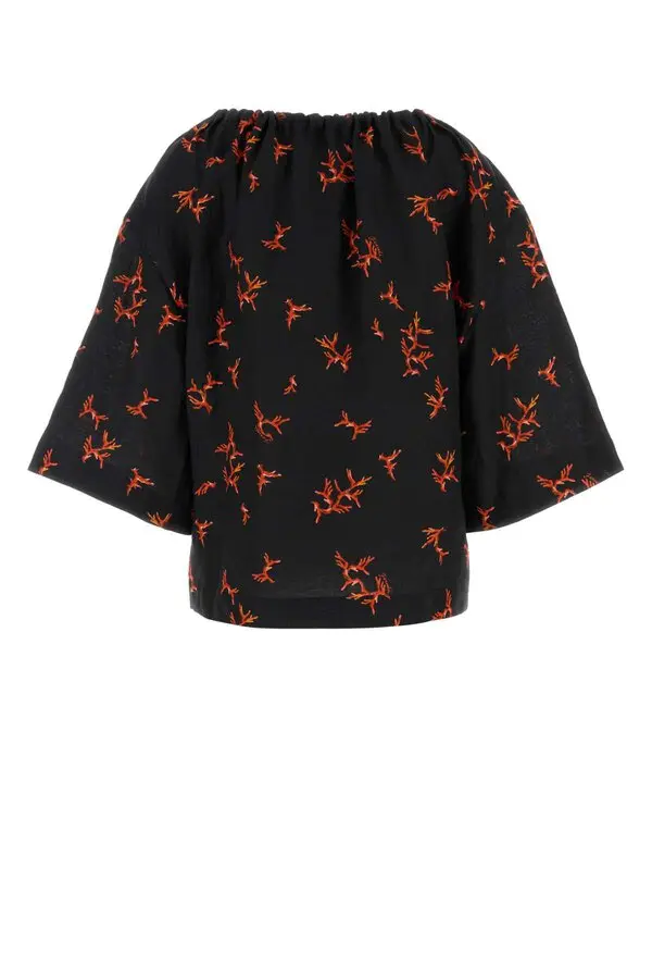 Fendi Printed Linen Blouse