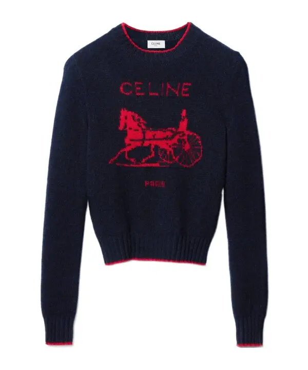 Celine Crewneck Sweater In Lambswool