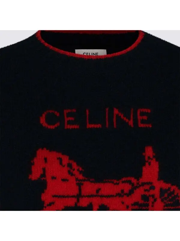 Celine Crewneck Sweater In Lambswool