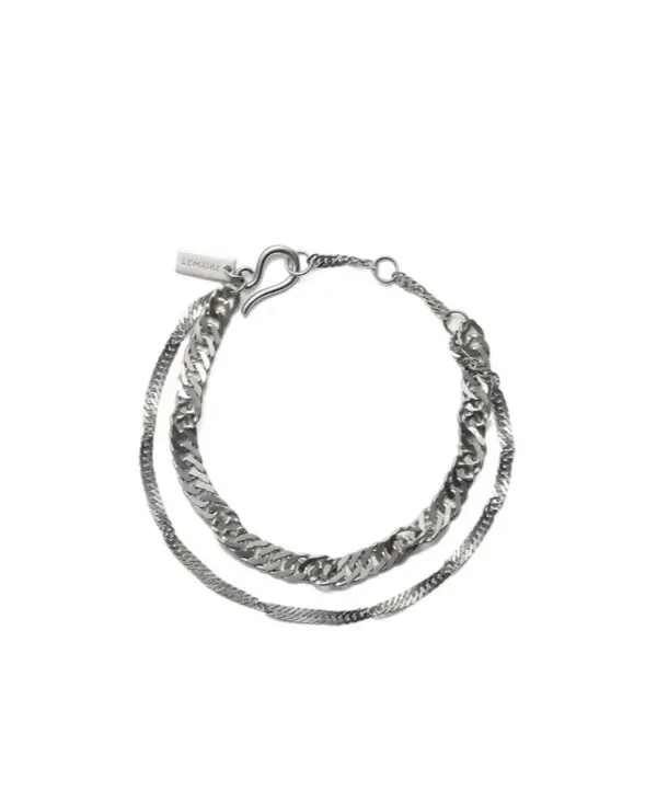 LEMAIRE Twisted-chain Bracelet In Rhodium-plated - Silver