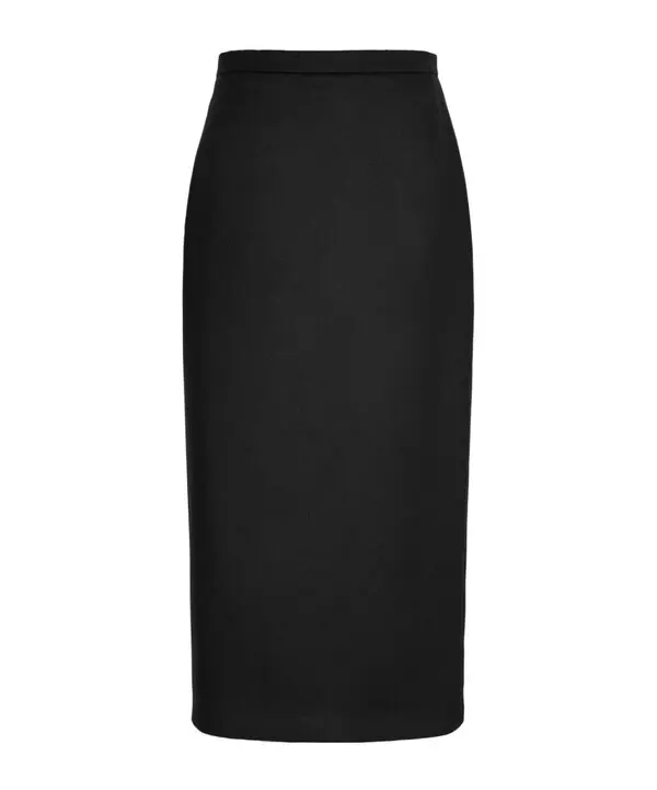 Max Mara Sable-look Camel Pencil Skirt