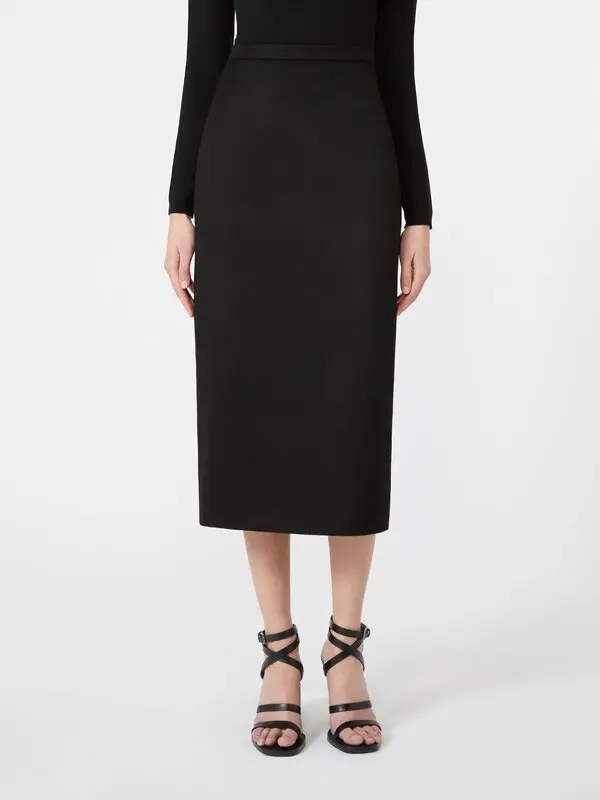 Max Mara Sable-look Camel Pencil Skirt