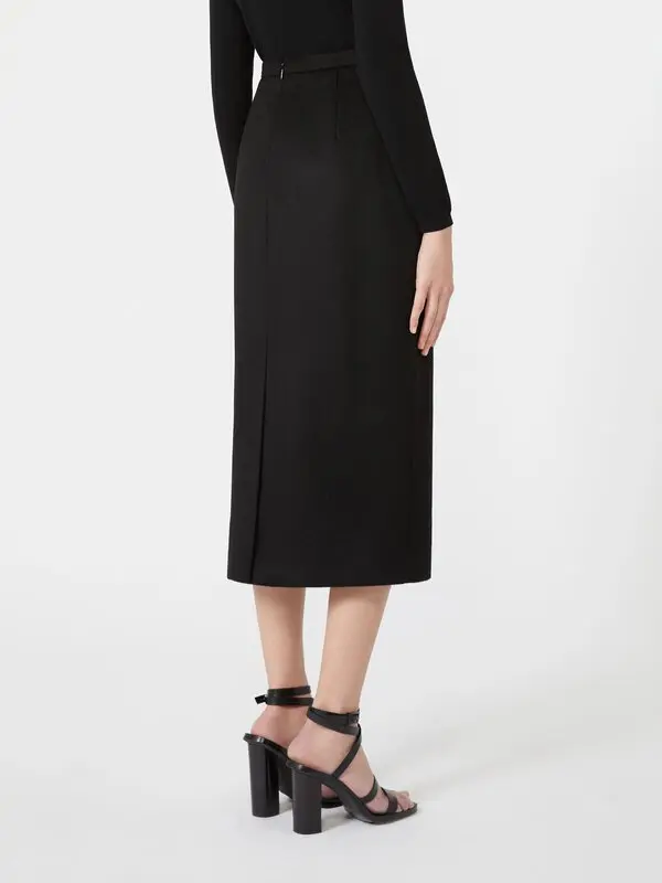 Max Mara Sable-look Camel Pencil Skirt