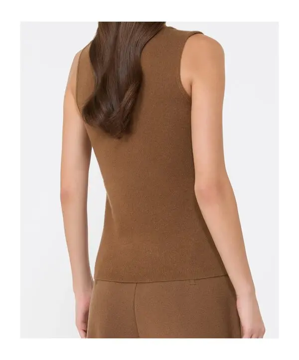 Max Mara Accordo Sleeveless Top - Camel