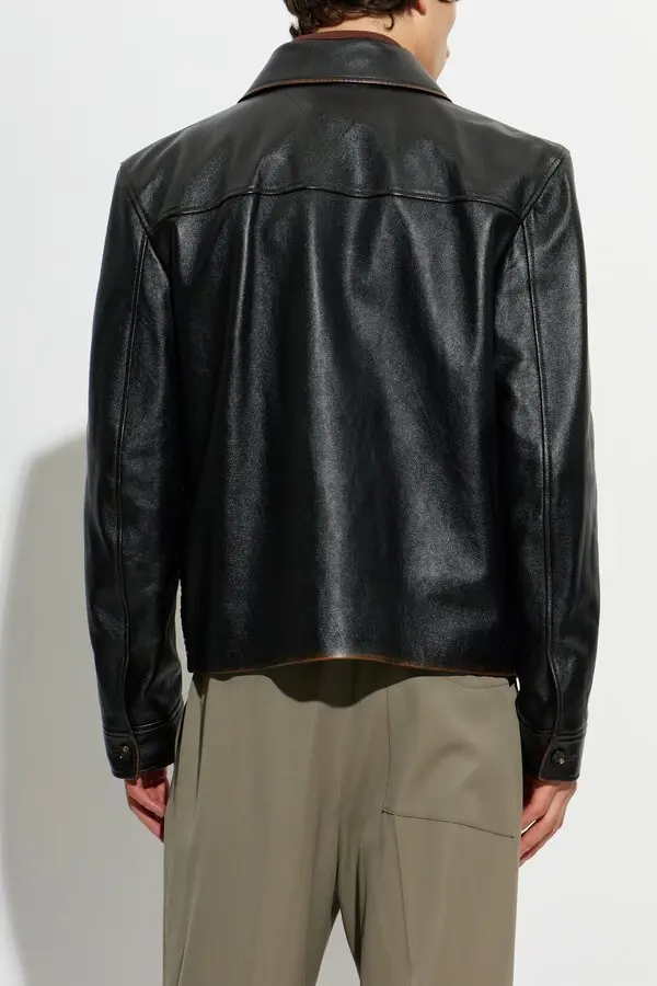 Bottega Veneta Intrecciato Leather Jacket