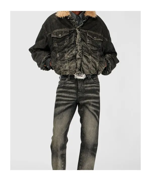 DIESEL® D-curly-fsj Trucker Denim Jacket - Black
