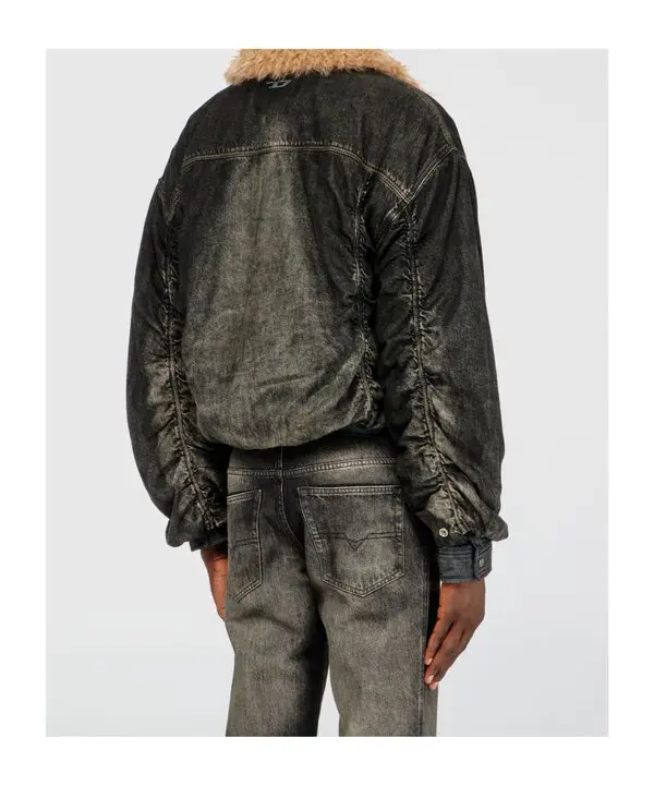 DIESEL® D-curly-fsj Trucker Denim Jacket - Black