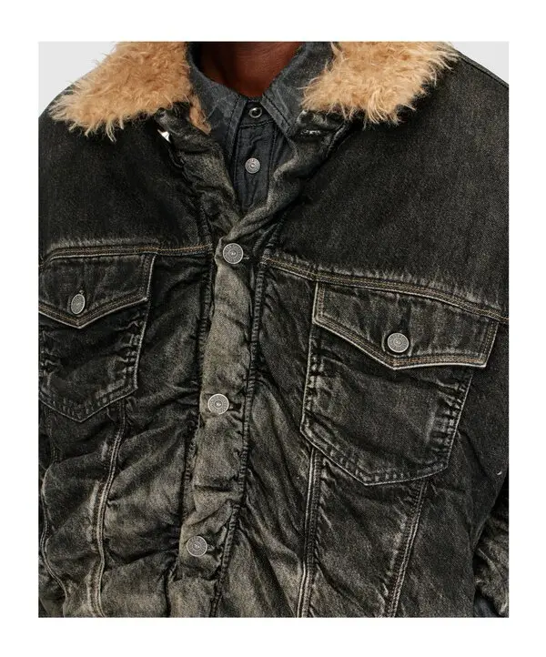 DIESEL® D-curly-fsj Trucker Denim Jacket - Black