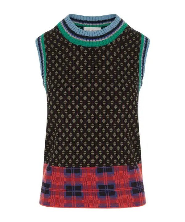Dries Van Noten Temi Patterned Knitted Top - Multicolor