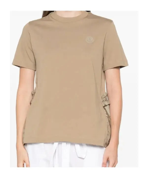 Moncler Ruffled Logo-patch T-shirt