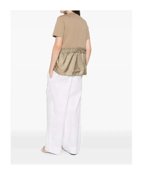 Moncler Ruffled Logo-patch T-shirt