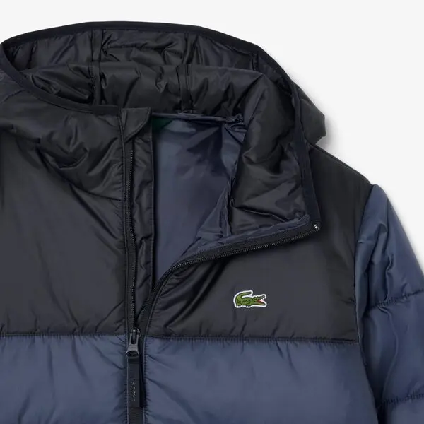 Lacoste Hooded Quilted Puffer Jacket