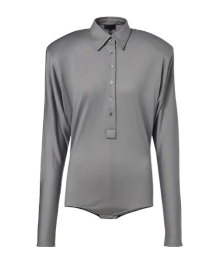 MUGLER Jersey Polo Bodysuit - No