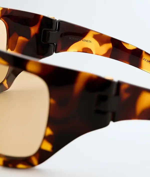 Bottega Veneta Intrecciato Wraparound Sunglasses