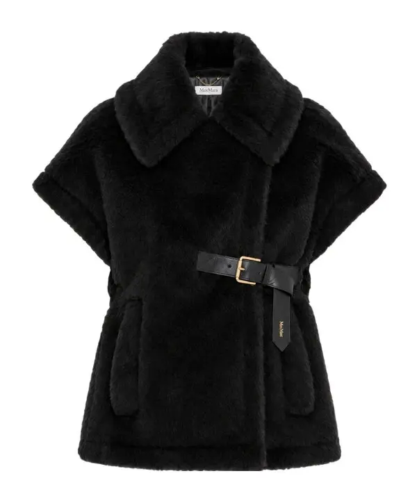 Max Mara Belted Faux-fur Gilet