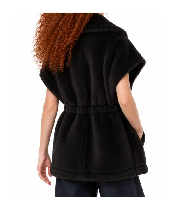 Max Mara Belted Faux-fur Gilet