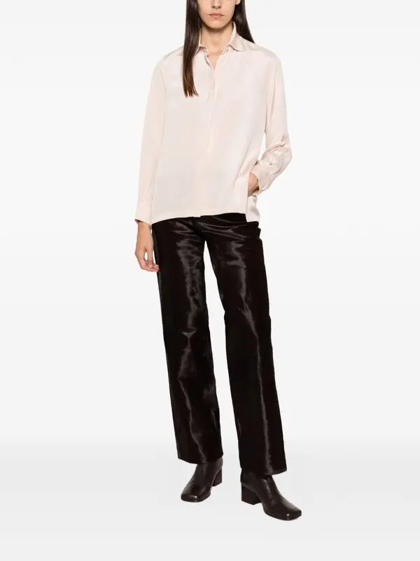 Max Mara Concealed Placket Long Sleeve Top
