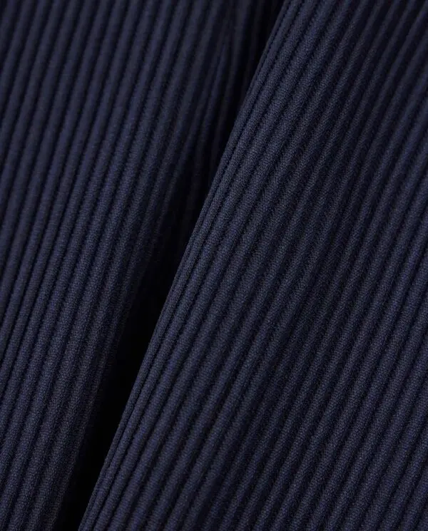 Emporio Armani Straight-cut Trousers In Virgin Wool With A Side Zipper