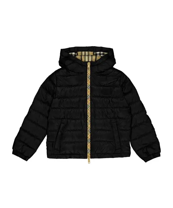 Burberry Hooded Lightweight Puffer Jacket - Black