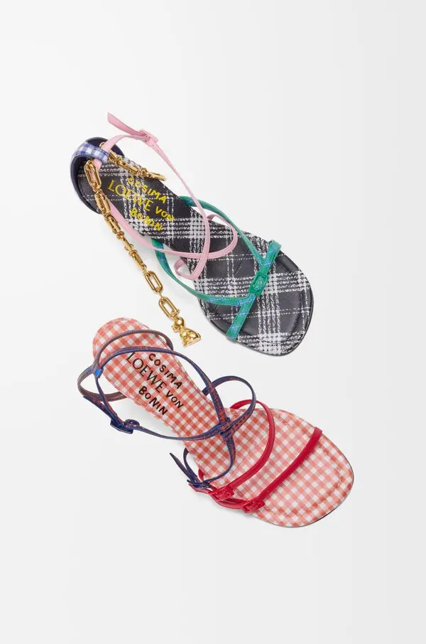 Loewe New Comic Sandal In Printed Nappa Lambskin