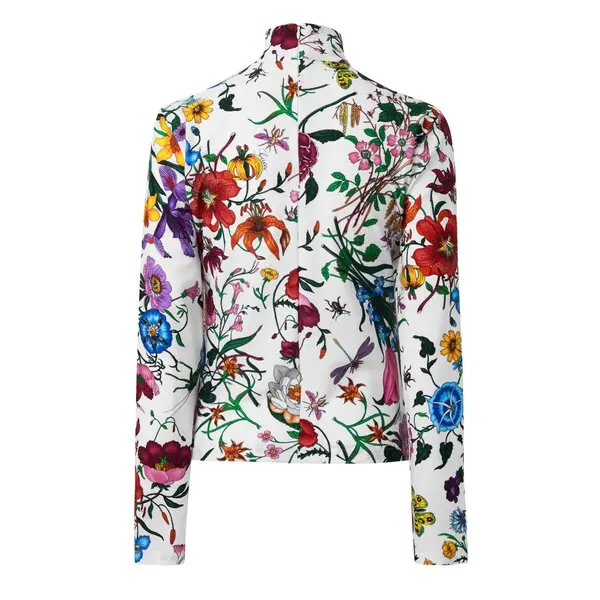 Gucci Floral High-neck Top