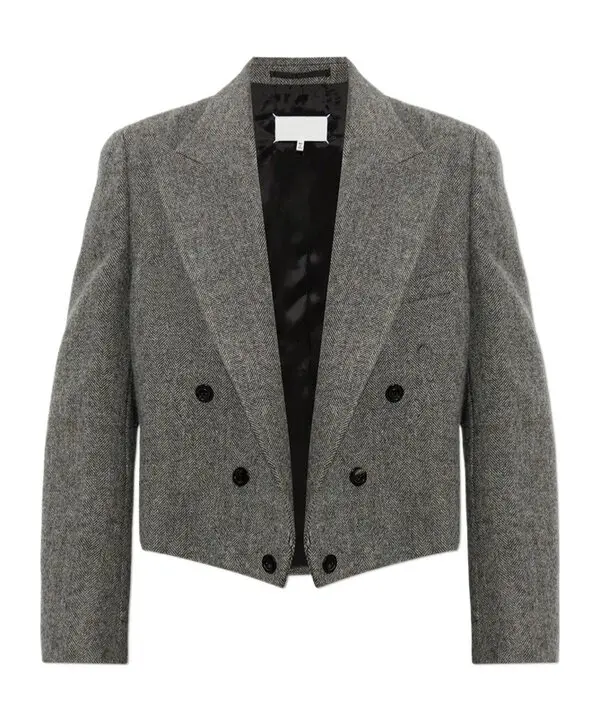 MAISON MARGIELA Herringbone Double-breasted Blazer