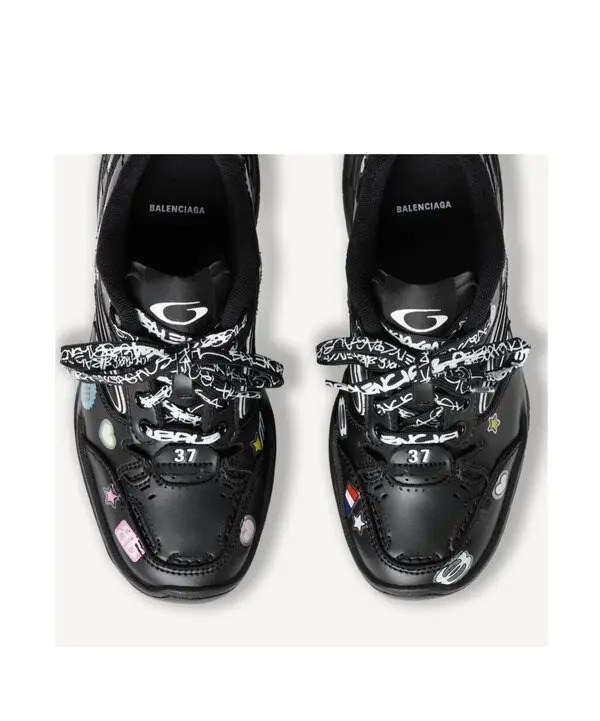 Balenciaga Hamptons Stickers Patch-detail Platform Sneakers