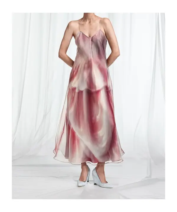 MAISON MARGIELA Trompe L'oeil Organza Slip Dress