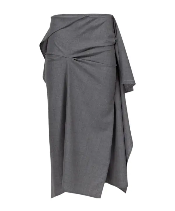 Victoria Beckham Pleated Skirt - Grey