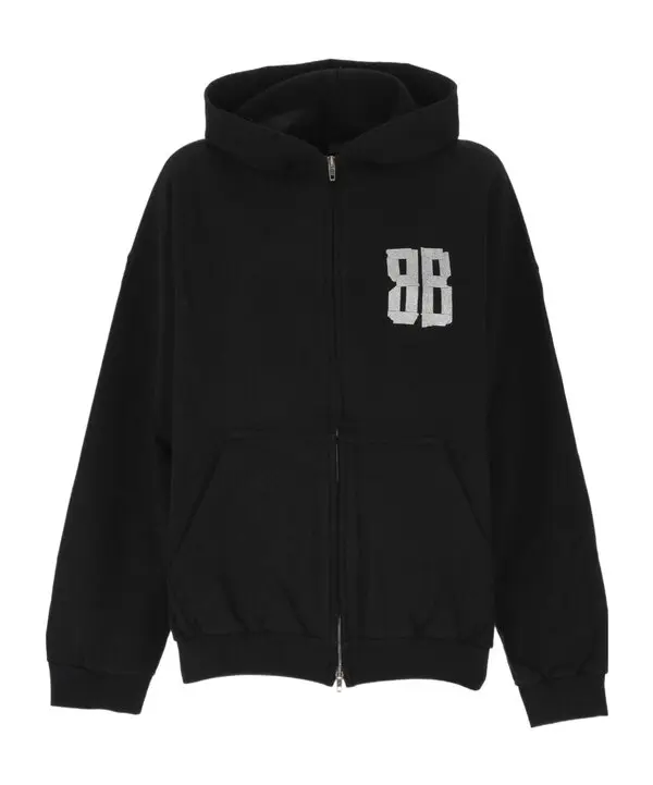 Balenciaga Zip-up Hoodie - Black