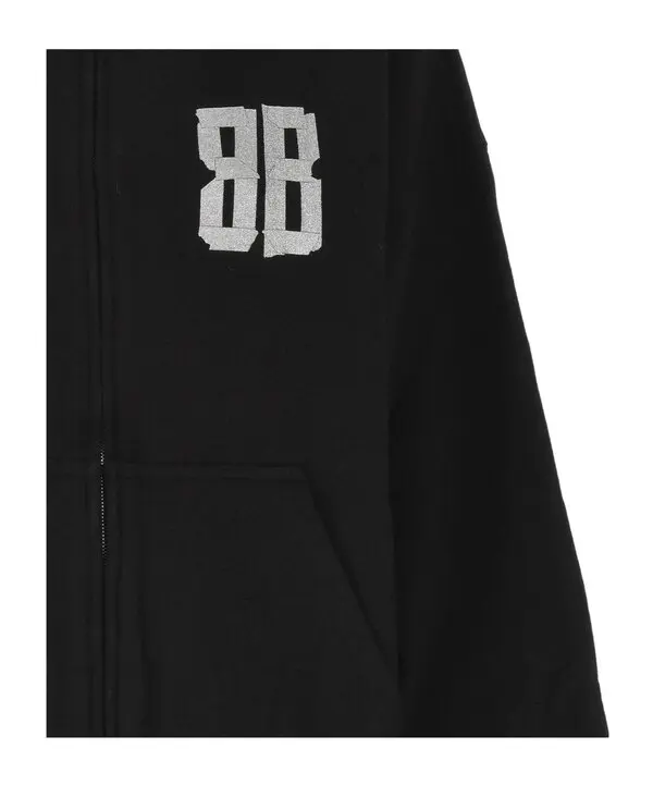 Balenciaga Zip-up Hoodie - Black