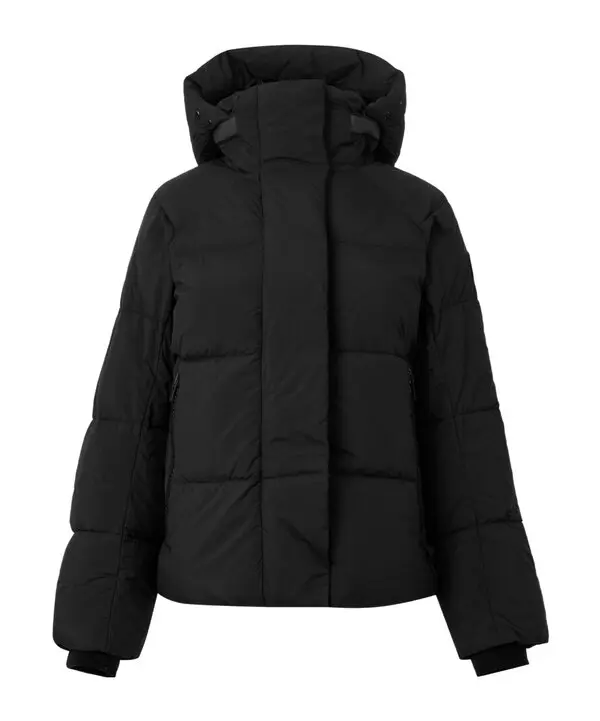 Canada Goose Cropped Hooded Puffer Jacket - Black
