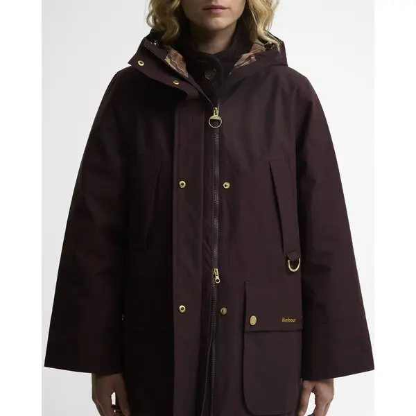 Barbour Id-length Hooded Parka Features