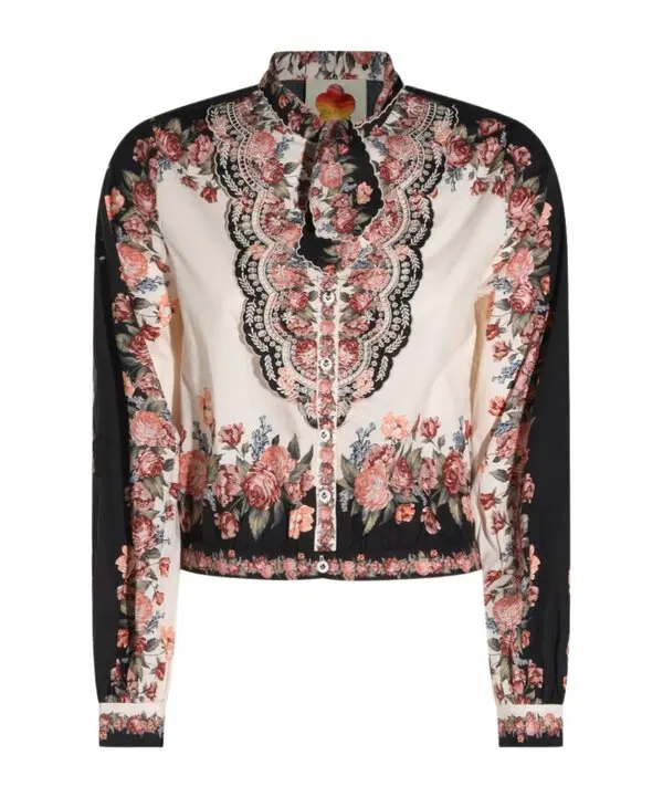 Farm Rio Printed Shirt - Winter Flower