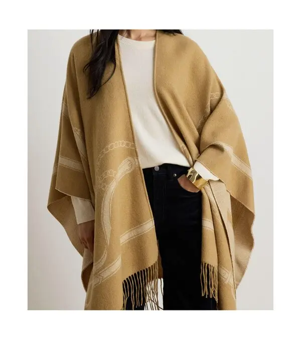 Ralph Lauren Open-front Fringed Poncho