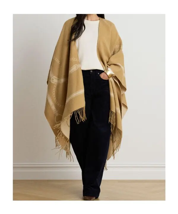 Ralph Lauren Open-front Fringed Poncho