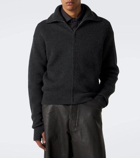 LEMAIRE Knit Wool Zip-up Cardigan