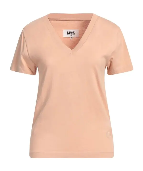 MAISON MARGIELA Simple Solid-colored V-neck Short Sleeves