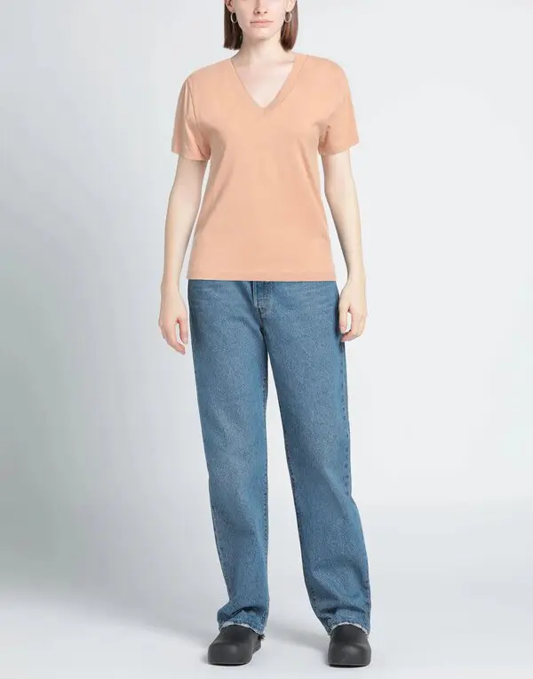 MAISON MARGIELA Simple Solid-colored V-neck Short Sleeves