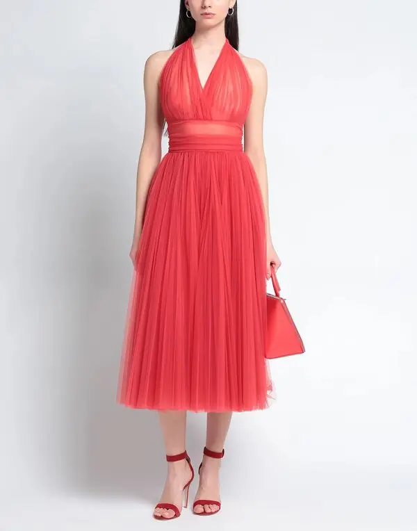 Dolce & Gabbana Sleeveless Solid Chiffon Dress