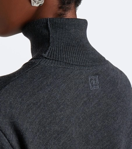 Magda Butrym Draped Wool Turtleneck Sweater