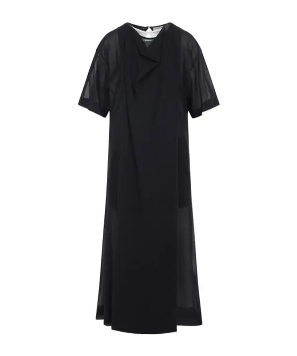 Carven Draped Midi Dress - Black